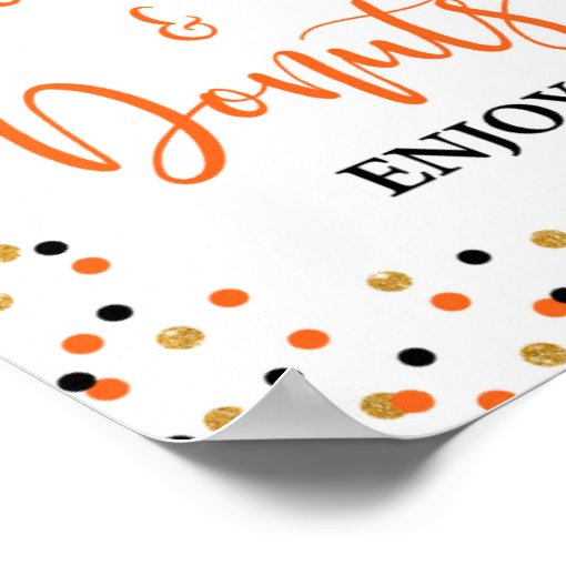 Halloween Cider & Donuts Party Sign | Zazzle