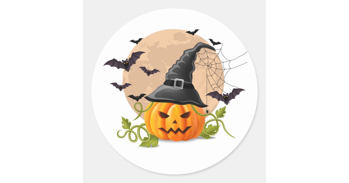 Halloween Classic Round Sticker | Zazzle