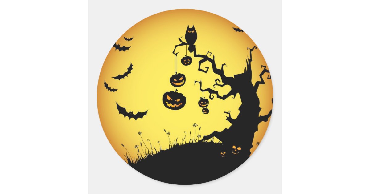 Halloween Classic Round Sticker | Zazzle