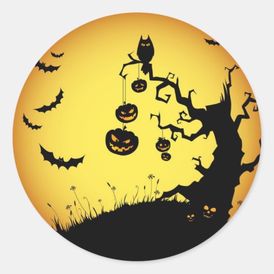 Halloween Classic Round Sticker | Zazzle