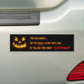 Halloween Climate Change Bumper Sticker | Zazzle