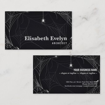 Halloween cobweb business card | Zazzle