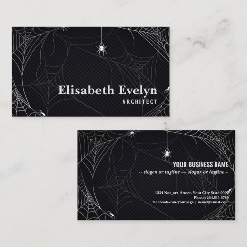 Halloween cobweb business card | Zazzle