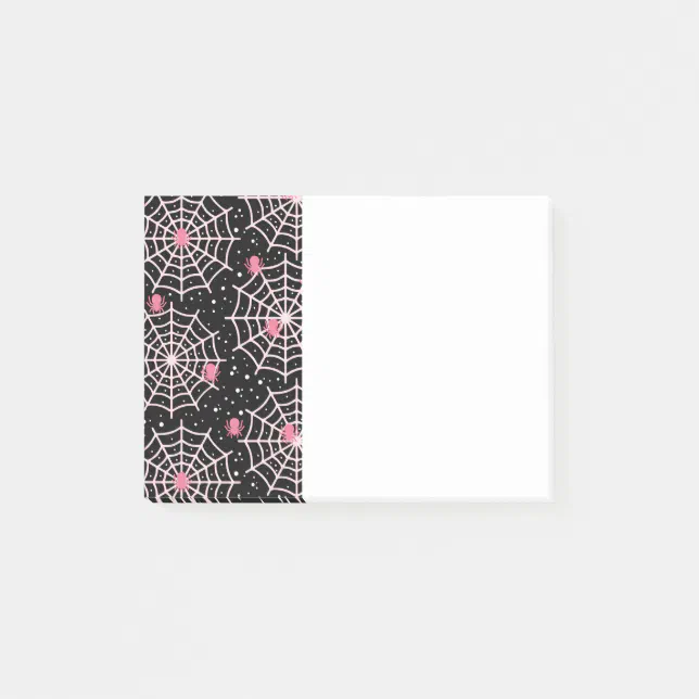 Halloween Cobwebs & Spiders Pattern Post-it Notes | Zazzle