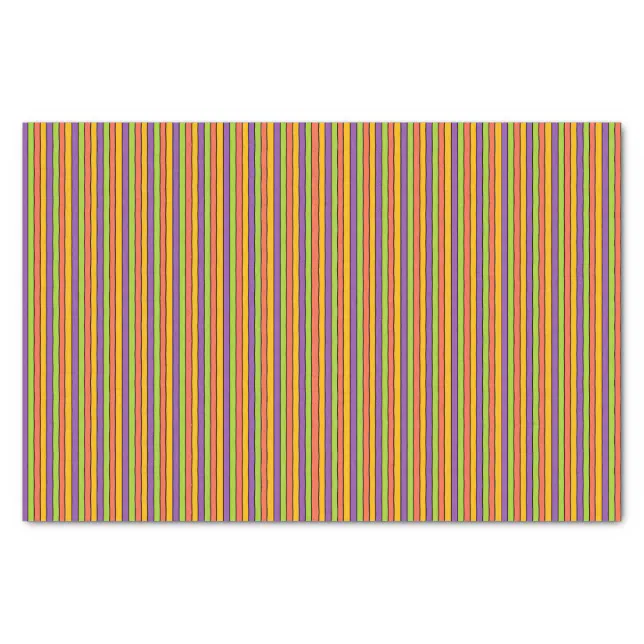 Halloween Colors Striped Pattern Tissue Paper | Zazzle