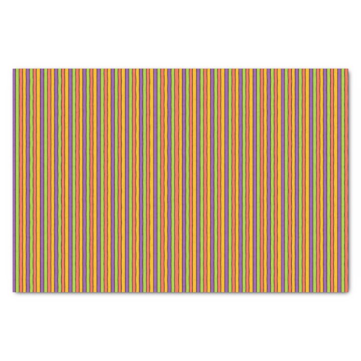 Halloween Colors Striped Pattern Tissue Paper | Zazzle.com
