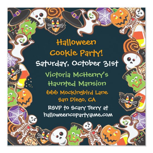 Halloween Cookie Party Invitation | Zazzle.com