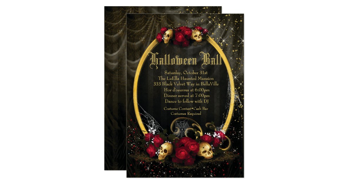 Halloween Costume Ball Invitations | Zazzle.com