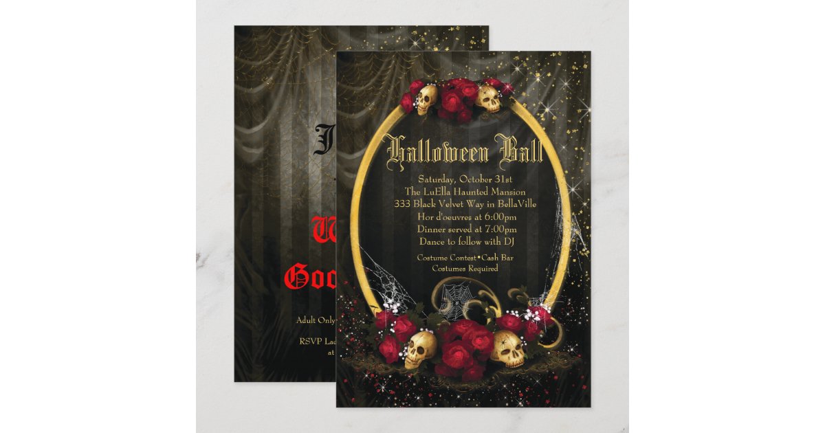 Halloween Costume Ball Invitations | Zazzle