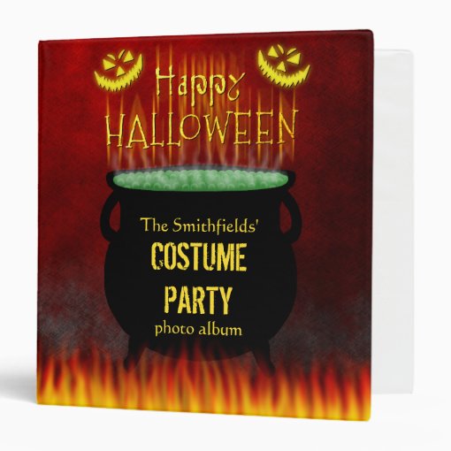 Halloween Costume Party Cauldron Fire Binder | Zazzle