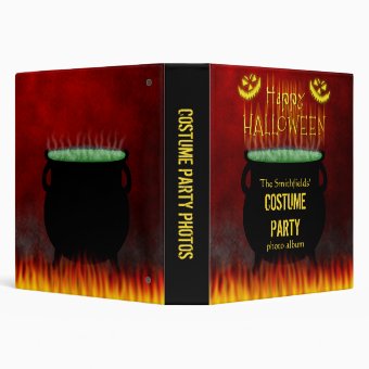 Halloween Costume Party Cauldron Fire Binder | Zazzle