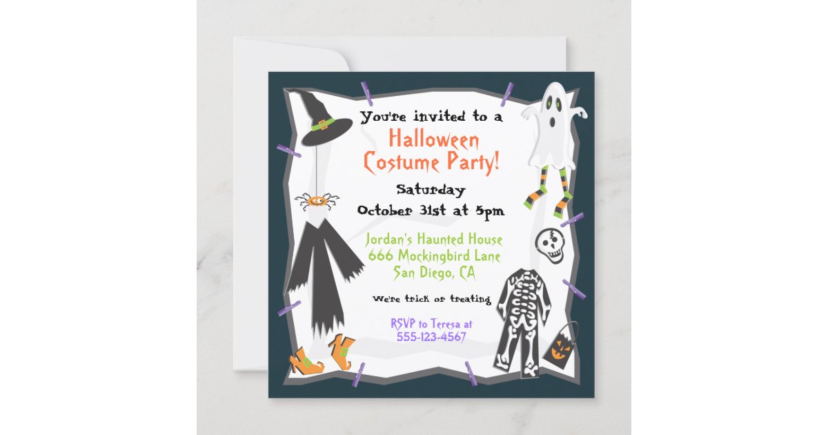 Halloween Costume Party Invitation | Zazzle