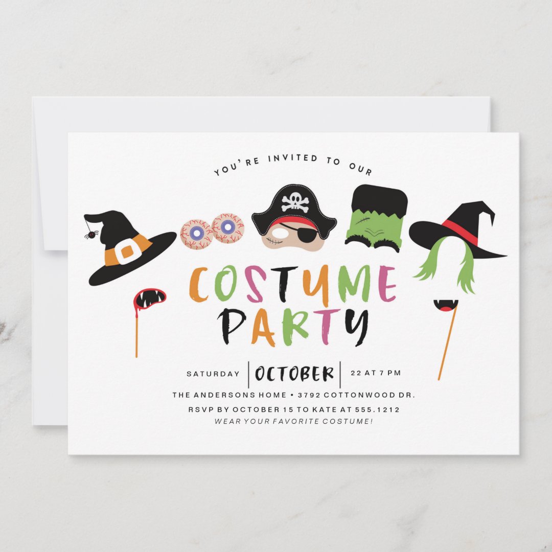 HALLOWEEN COSTUME PARTY INVITATION | Zazzle