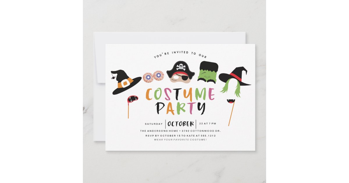 HALLOWEEN COSTUME PARTY INVITATION | Zazzle
