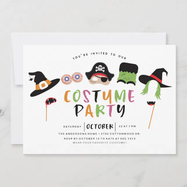 HALLOWEEN COSTUME PARTY INVITATION | Zazzle
