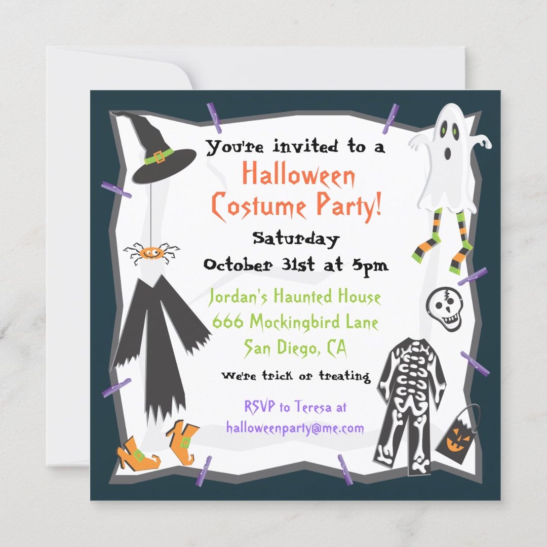 Halloween Costume Party Invitation | Zazzle
