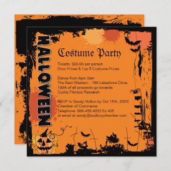Halloween Costume Party Invitation | Zazzle