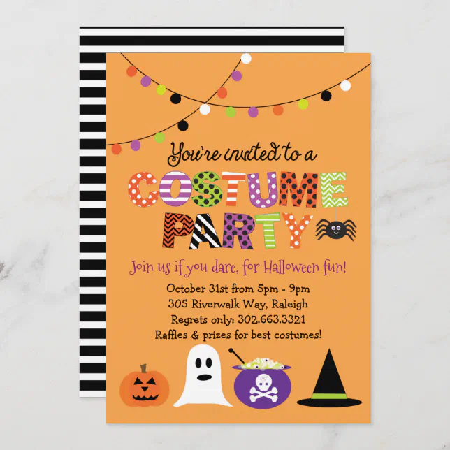 Halloween Costume Party Invitation | Zazzle