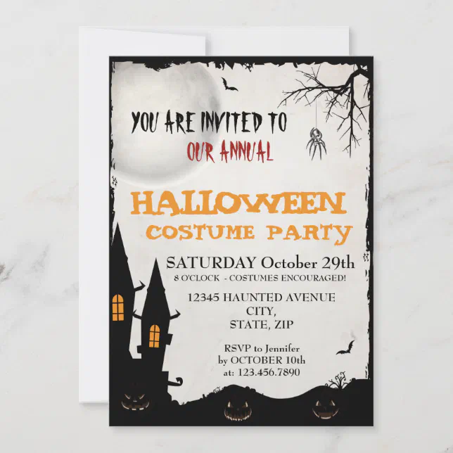 Halloween Costume Party Invitation | Zazzle