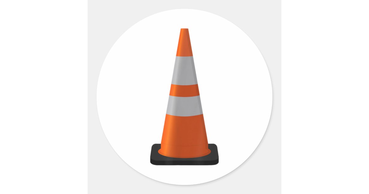 Halloween Costume Traffic cone funny simple safety Classic Round ...