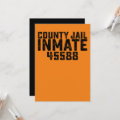 Halloween County Jail Inmate Prisoner Orange Costu Invitation | Zazzle