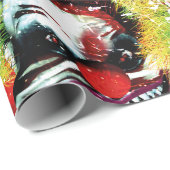 halloween creepy evil horror clown collage wrapping paper | Zazzle