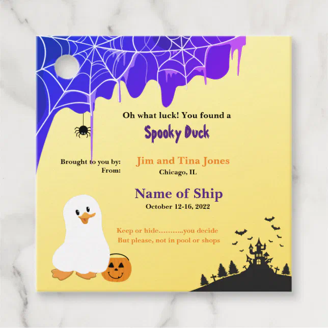 Halloween Cruising Duck Tag | Zazzle