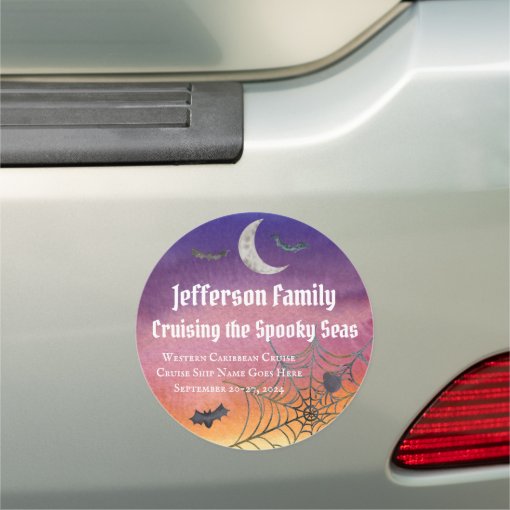 Halloween Cruising the Spooky Seas Cruise Door Car Magnet | Zazzle