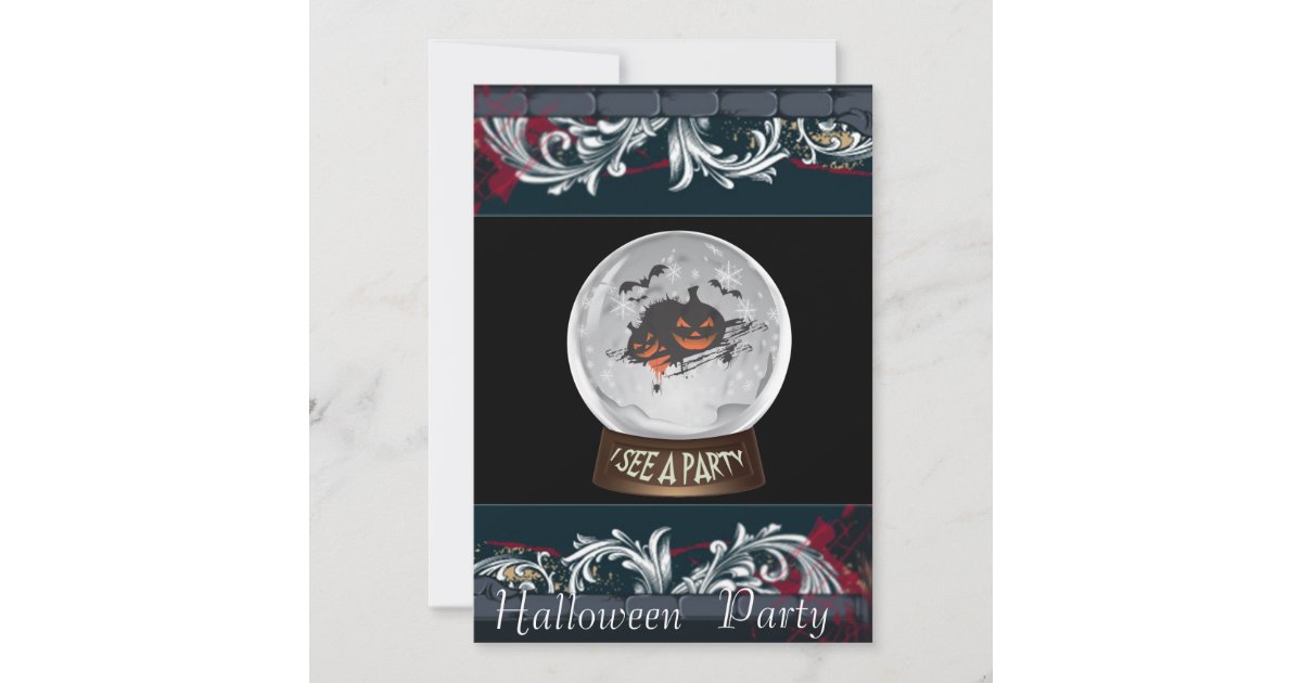 halloween crystal ball party invitation | Zazzle