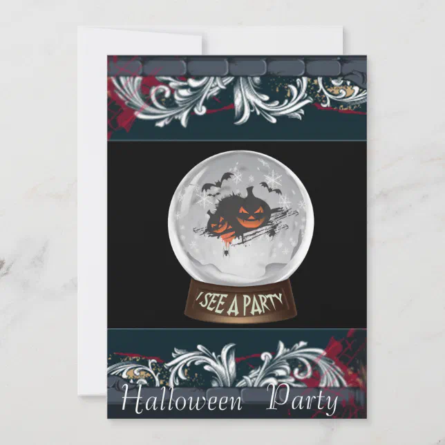 halloween crystal ball party invitation | Zazzle