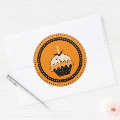 Halloween Cupcake Stickers | Zazzle