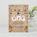 Halloween Cute Ghost Birthday Thank You Card | Zazzle