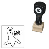 Halloween Cute Ghost Custom Rubber Stamp | Zazzle