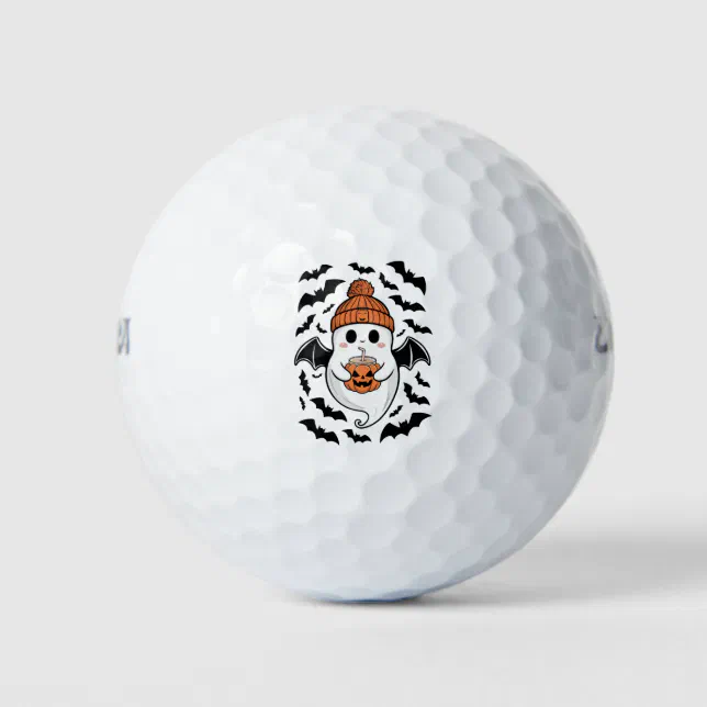 Halloween Cute Ghost Fall Spooky Season Gift Golf Balls | Zazzle