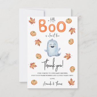 Halloween Cute Ghost thank you baby shower | Zazzle