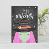 Halloween Cute Hey Witches Halloween Tea Party Invitation | Zazzle