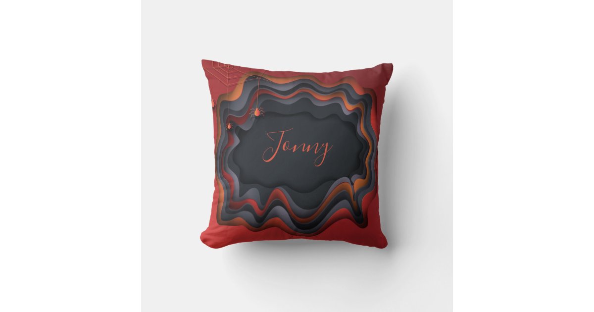 Halloween Decoration Monogram Throw Pillow | Zazzle