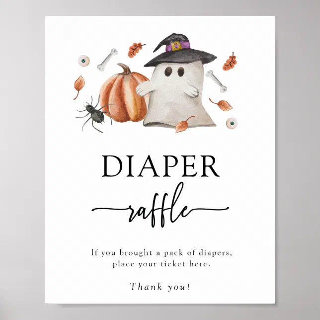 Halloween Diaper Raffle Poster | Zazzle