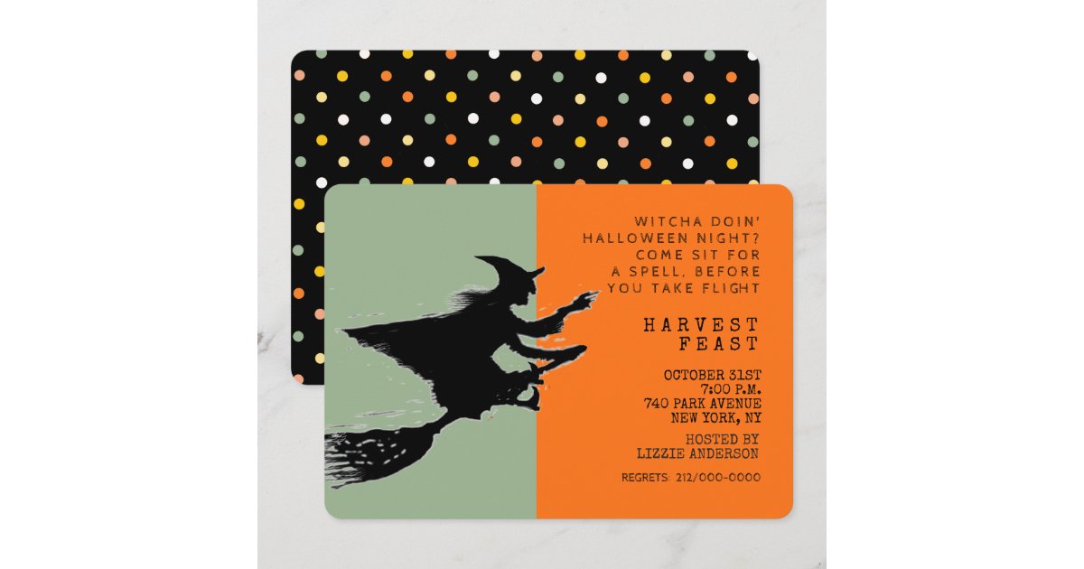 Halloween dinner party invitation | Zazzle