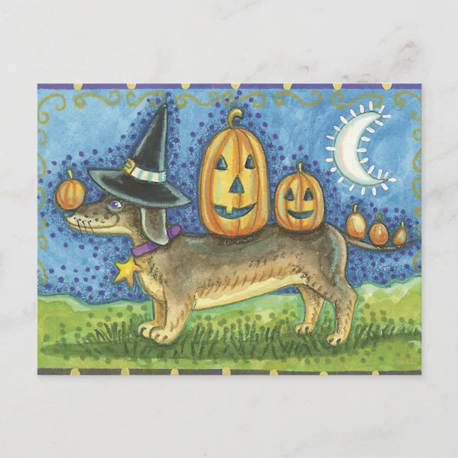 Halloween Dog Postcard | Zazzle