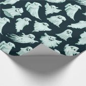 Halloween Evil Ghosts Horror Pattern Wrapping Paper | Zazzle