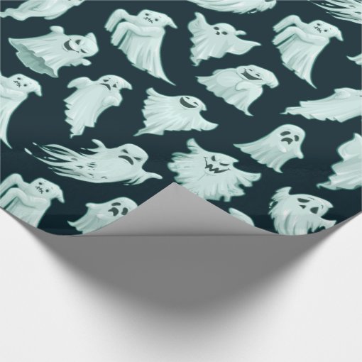 Halloween Evil Ghosts Horror Pattern Wrapping Paper | Zazzle