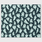 Halloween Evil Ghosts Horror Pattern Wrapping Paper | Zazzle