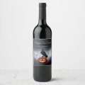 Halloween Evil Pumpkin and Raven Personalized Wine Label | Zazzle