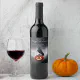 Halloween Evil Pumpkin and Raven Personalized Wine Label | Zazzle