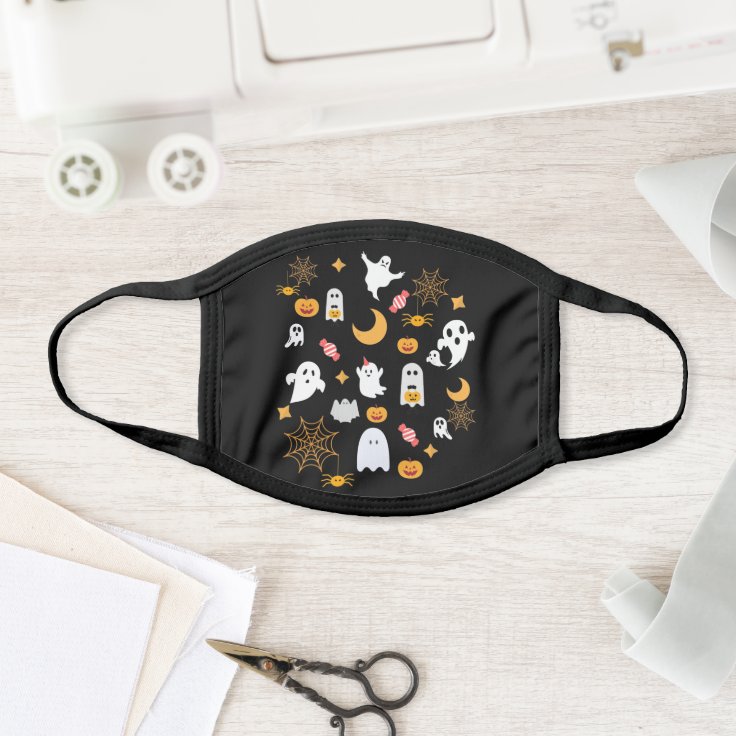 Halloween Face Mask, Haloween ghost Face Mask. Face Mask | Zazzle