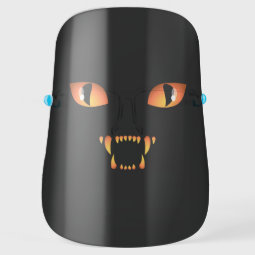 Halloween Face Shield Monster Cat Face Coverings | Zazzle