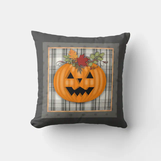 Halloween Fall Pumpkin Pillow | Zazzle