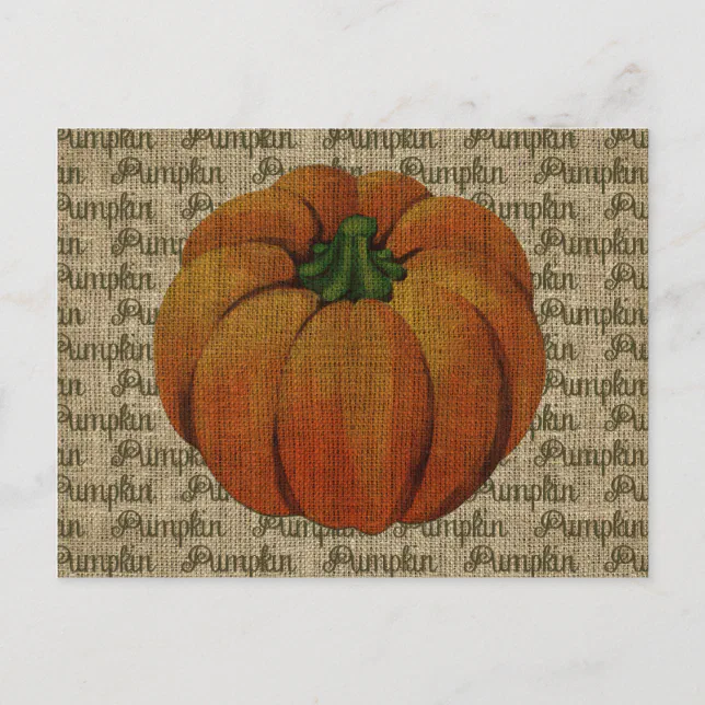 Halloween & Fall Vintage Pumpkin Postcard | Zazzle