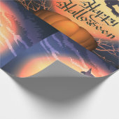 Halloween Flying Witch Wrapping Paper | Zazzle